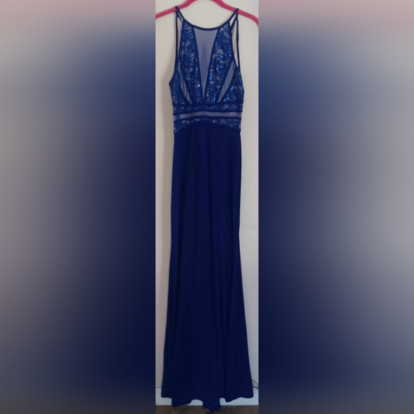 Morgan & Co. | Dresses | Morgan Co Blue Formal Dress Juniors Size 3 4 ...